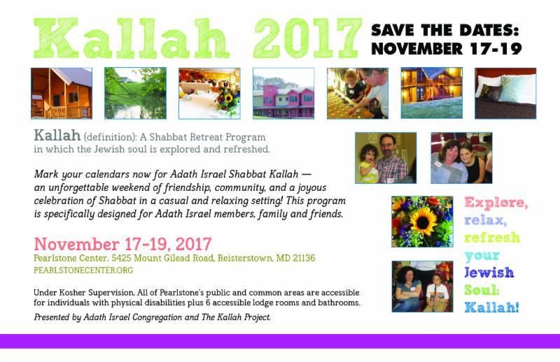 Kallah Shabbat Retreat 2017 - Adath Israel Congregation